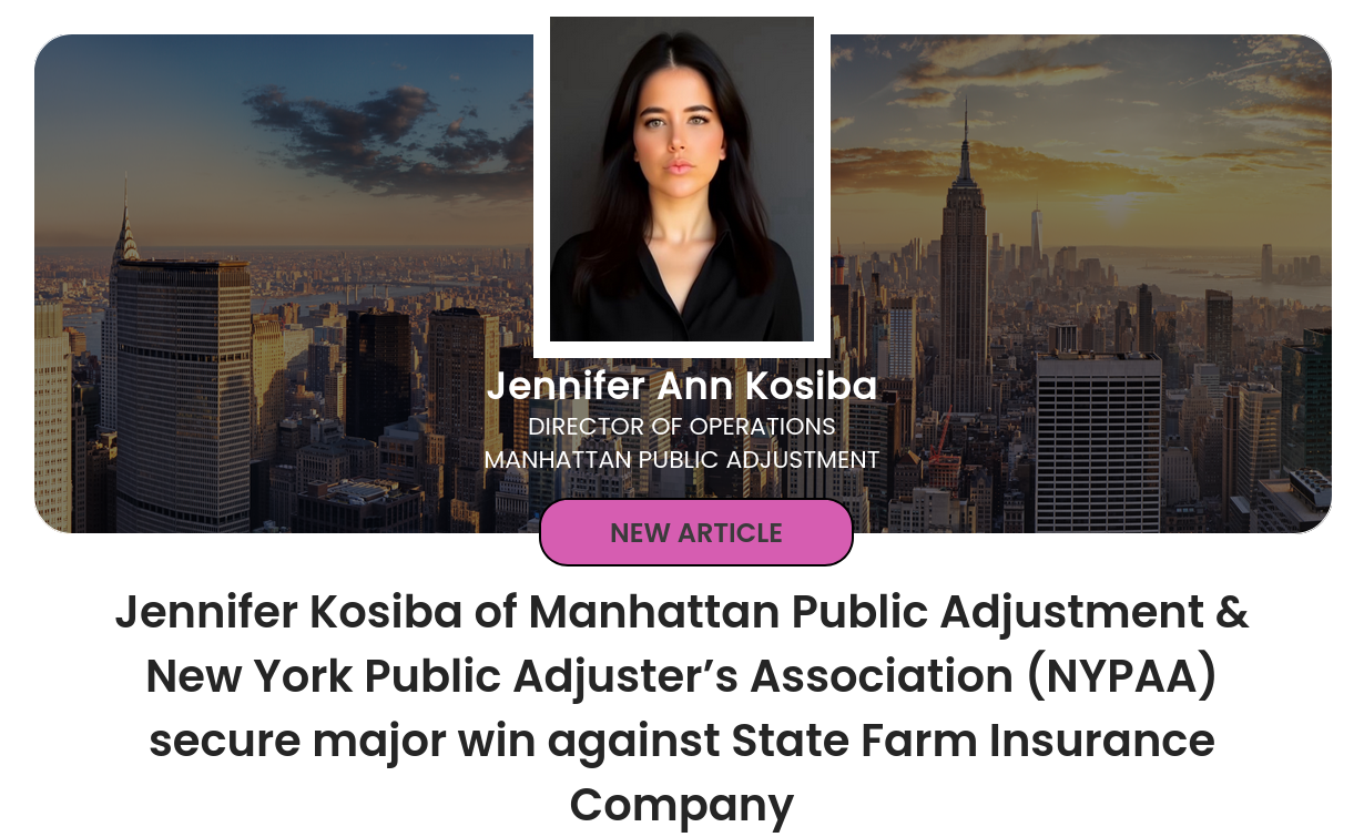 Jennifer Kosiba & NYPAA Secure Major Win vs State Farm – Influential Women