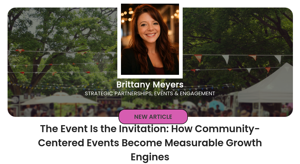 The Event Is the Invitation: How Community-Centered Events Become ...
