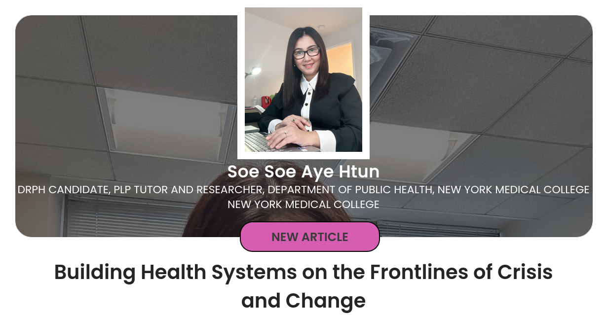 Building Health Systems on the Frontlines of Crisis and Change